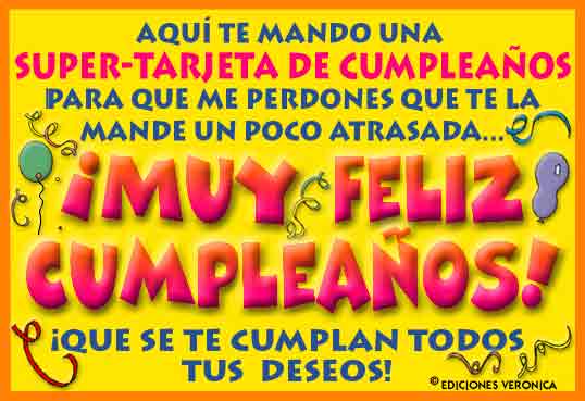 Tarjetas para cumpleaños tarde - Imagui Tarjetas para cumpleaños tarde - Imagui