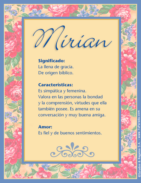 Mirian - M, tarjetas
