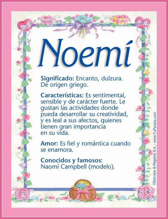 Noemí, N, tarjetas