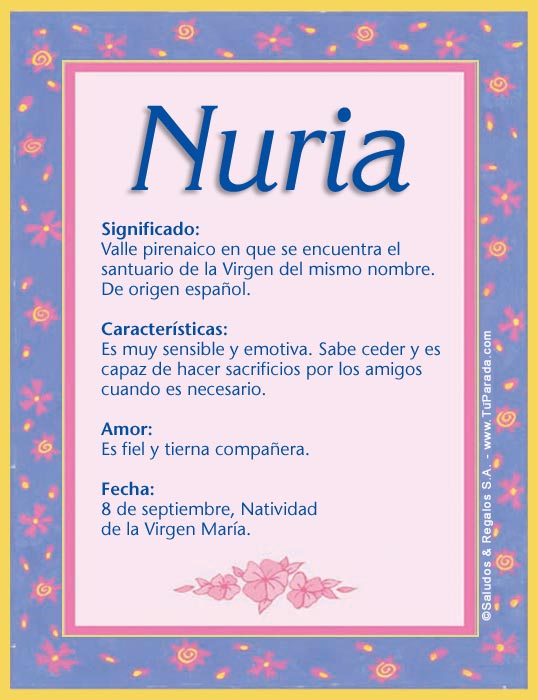 Nuria - N, tarjetas