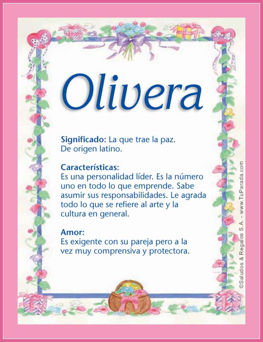 Olivera - O, tarjetas