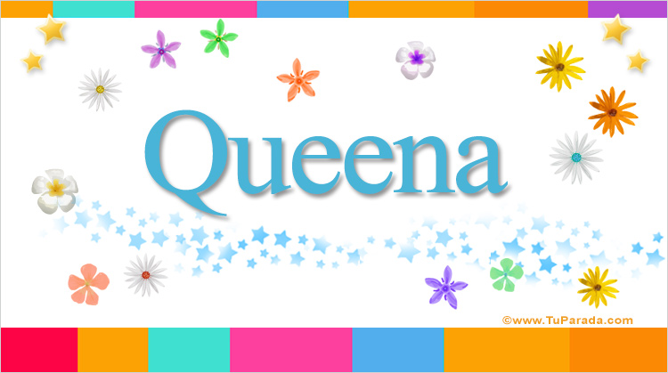 Queena, tarjetas de Nombres populares de mujer