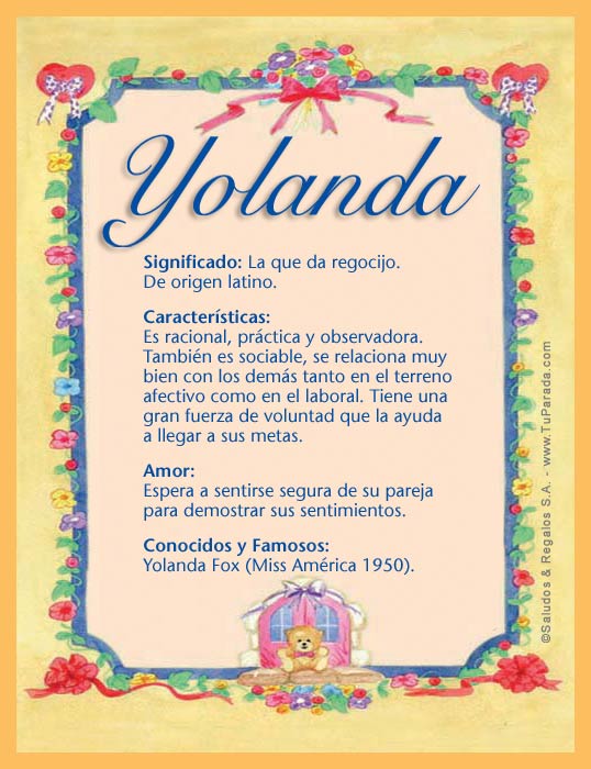 Yolanda - Y, tarjetas