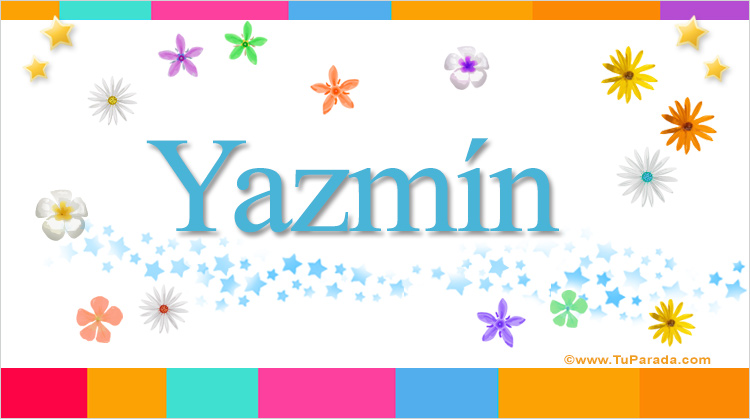 Yazmín, tarjetas de Nombres populares de mujer