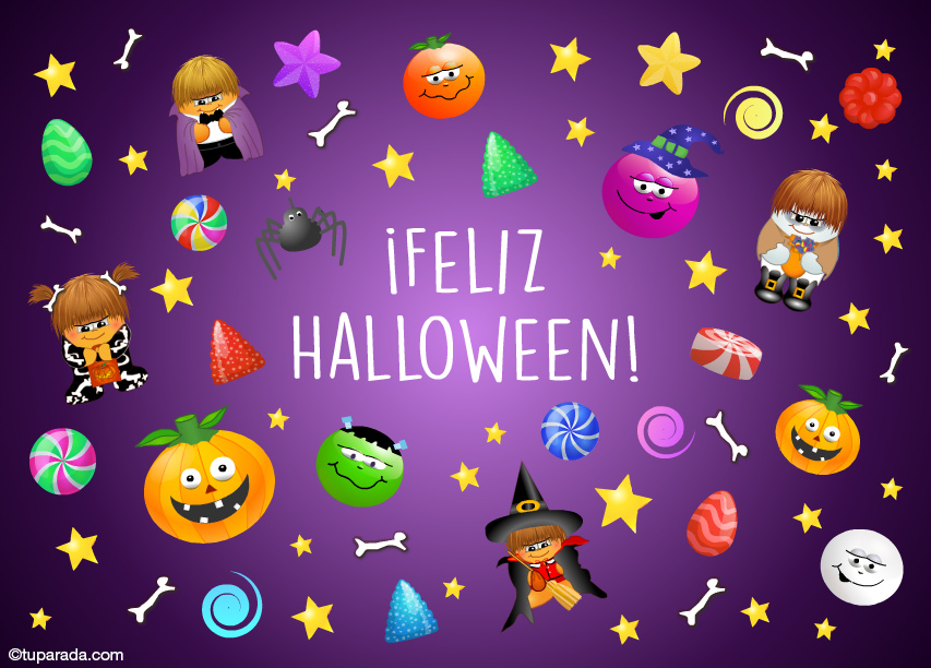 Postal De Halloween Para Imprimir