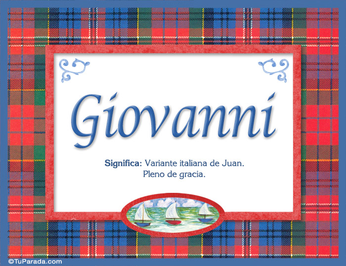Enviar tarjeta, postal, Giovanni, nombre, significado y origen de nombres