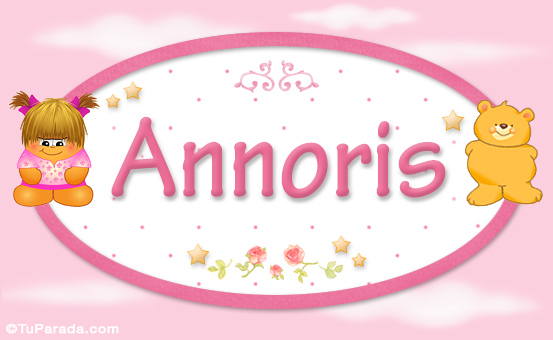 Annoris - Con personajes, tarjetas de Nombres para niñas, bebés, osito nena