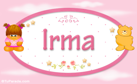 Enviar tarjeta, postal, Irma - Con personajes