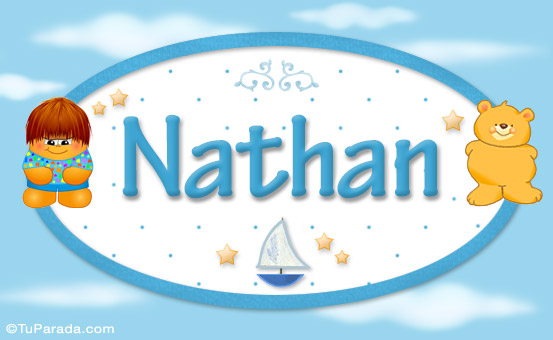 Nathan - Nombre para bebé, tarjetas de Nombres para niños, bebés, osito ...
