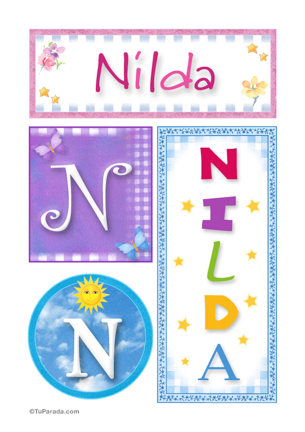 Nilda - Carteles e iniciales, tarjetas de Mujer - Nombres propios