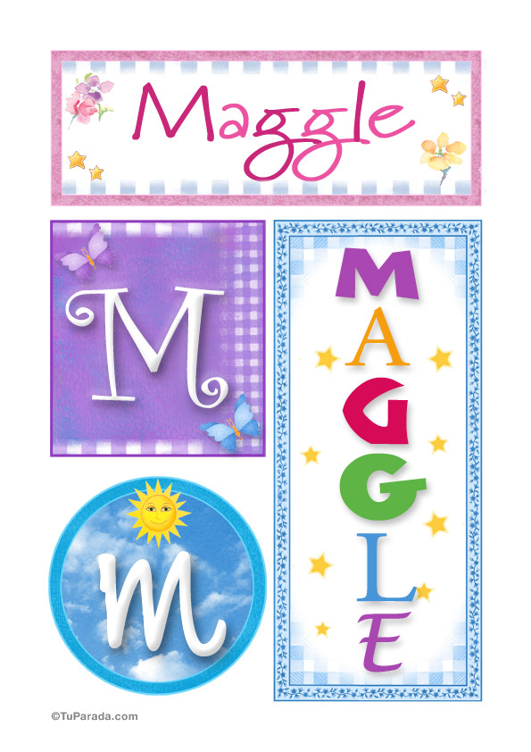 Maggle - Carteles e iniciales, tarjetas de Mujer - Nombres propios