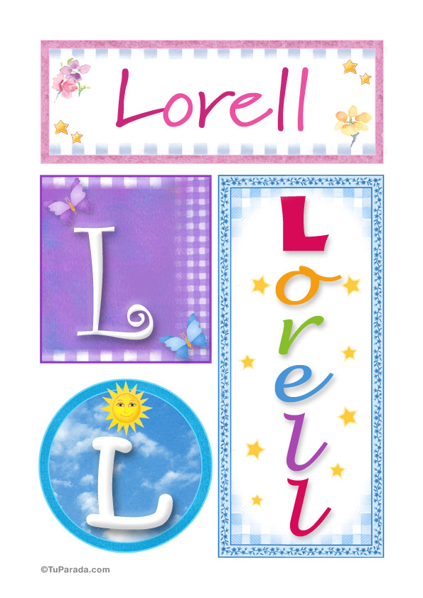 Lorell - carteles e iniciales, tarjetas de Mujer - Nombres propios