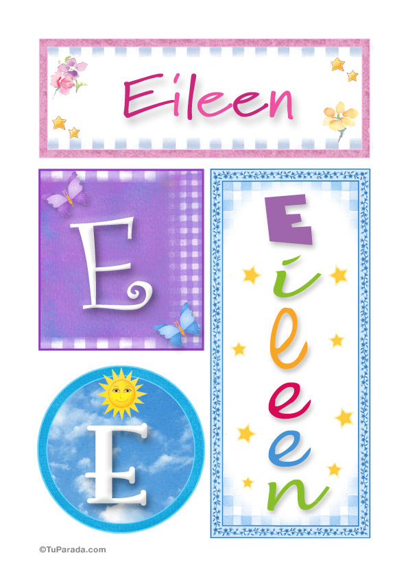 Eileen, nombre, imagen para imprimir, tarjetas de Mujer - Nombres propios