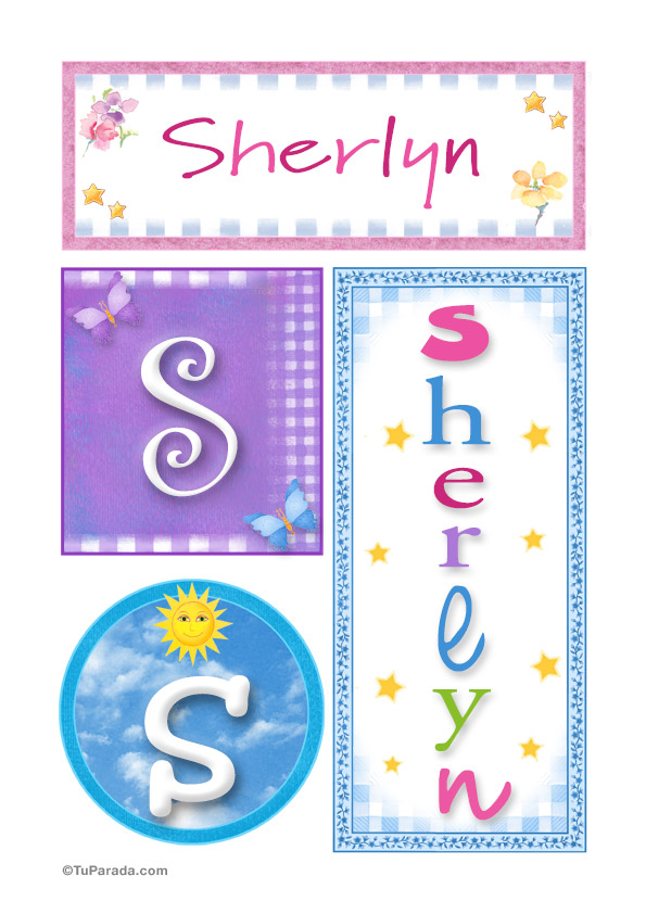 Sherlyn, nombre, imagen para imprimir, tarjetas de Mujer - Nombres propios