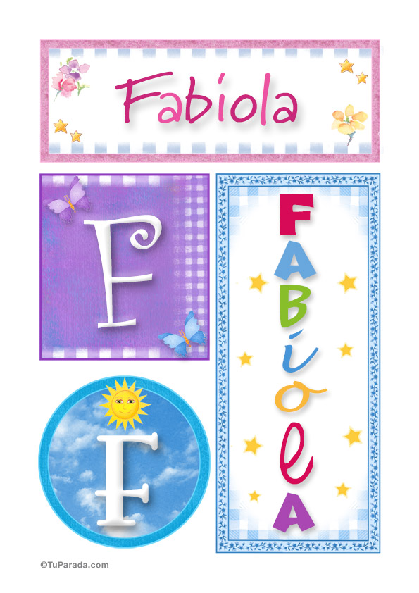 Fabiola, nombre, imagen para imprimir, tarjetas de Mujer - Nombres propios