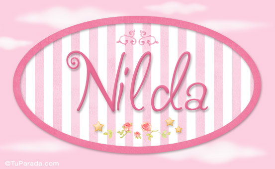 Nilda - Nombre decorativo, tarjetas de Niñas - Nombres imágenes