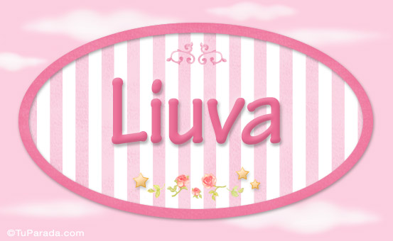 Liuva - Nombre decorativo, tarjetas de Niñas - Nombres imágenes