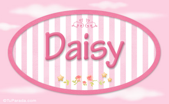Daisy - Nombre decorativo, tarjetas de Niñas - Nombres imágenes