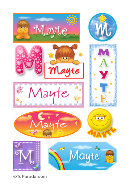 Mayte - Para stickers, tarjetas de Nombres de mujer - Stickers
