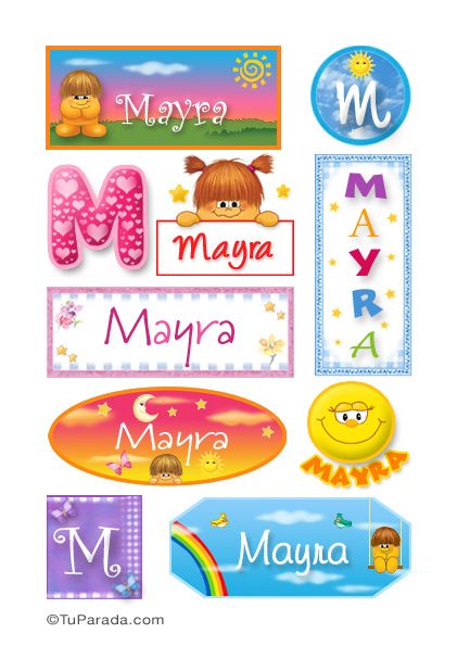 Mayra - Para stickers, tarjetas de Nombres de mujer - Stickers