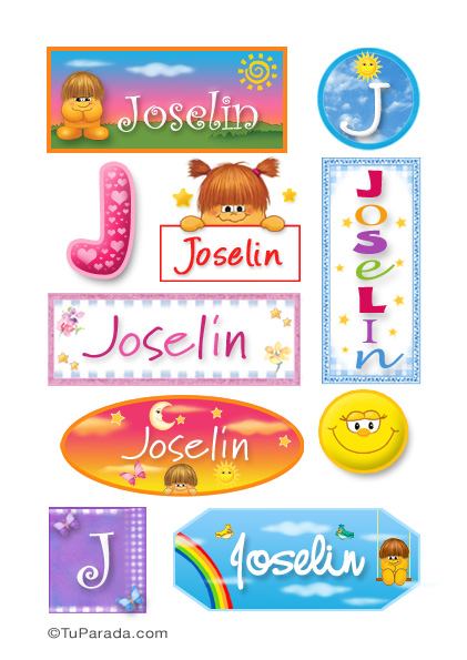 Joselin - Para stickers, tarjetas de Nombres de mujer - Stickers
