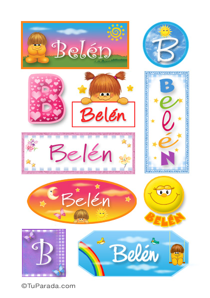 Belén - Para stickers, tarjetas de Nombres de mujer - Stickers