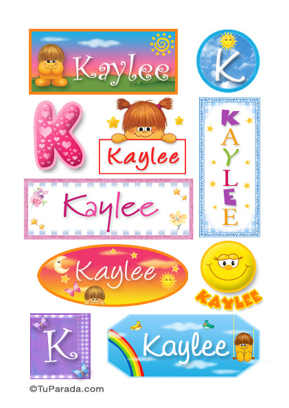 Kaylee, nombre para stickers, tarjetas de Nombres de mujer - Stickers