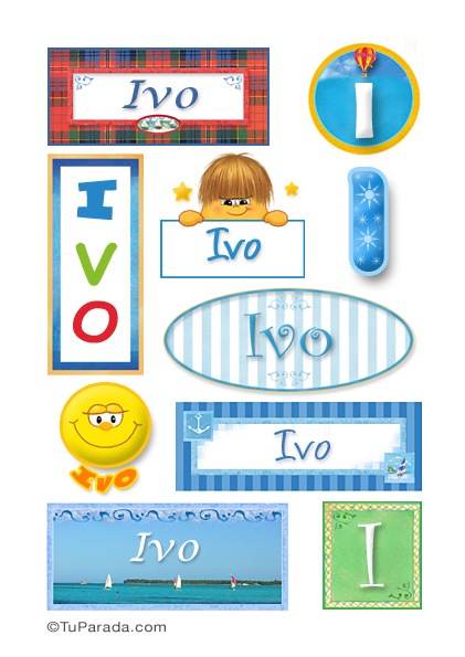 Ivo - Para stickers, tarjetas de Nombres de hombre - Stickers