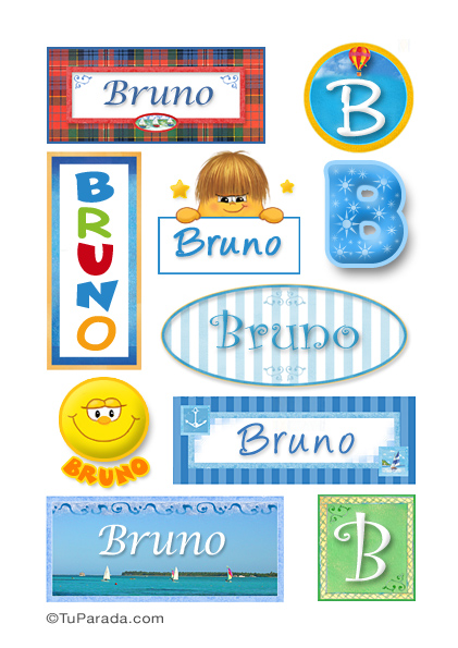 Bruno - Para stickers, tarjetas de Nombres de hombre - Stickers