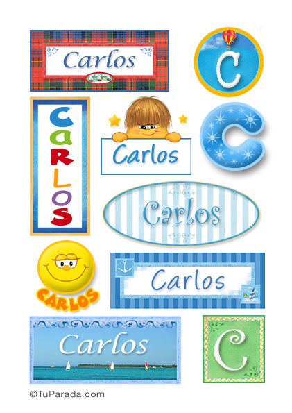 Carlos - Para stickers, tarjetas de Nombres de hombre - Stickers