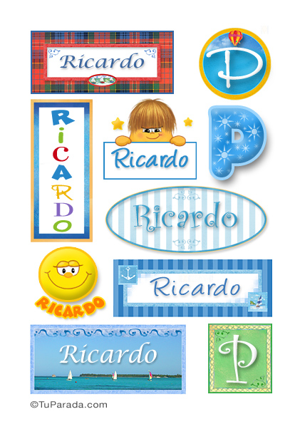 Ricardo - Para stickers, tarjetas de Nombres de hombre - Stickers