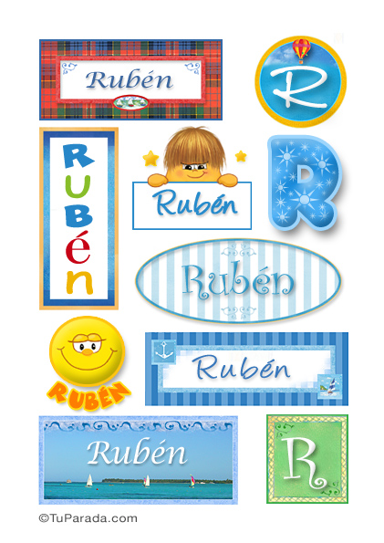 Rubén - Para stickers, tarjetas de Nombres de hombre - Stickers