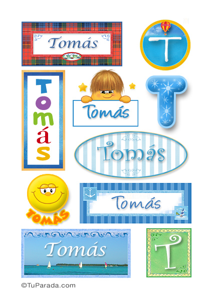 Tomás - Para stickers, tarjetas de Nombres de hombre - Stickers