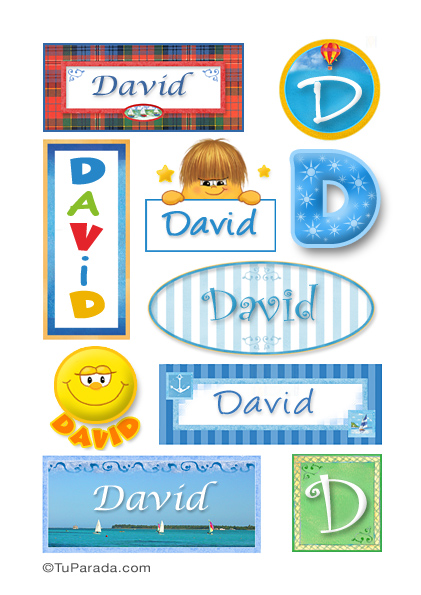 David - Para stickers, tarjetas de Nombres de hombre - Stickers