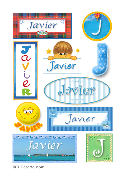 Javier - Para stickers, tarjetas de Nombres de hombre - Stickers