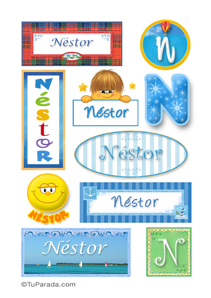 Néstor - Para stickers, tarjetas de Nombres de hombre - Stickers