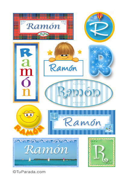 Ramón, nombre para stickers, tarjetas de Nombres de hombre - Stickers