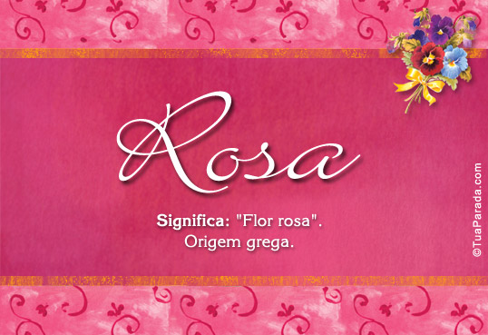 Rosa - R, cartões