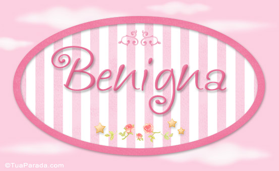 Nomes decorativo de bebê Benigna, para imprimir - Nomes femininos ...