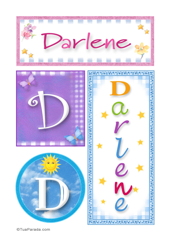Nomes Darlene para imprimir em cartazes - Nomes femininos e iniciales ...