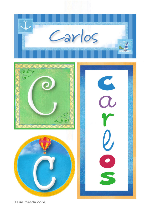 Nomes Carlos para imprimir em cartazes - Nomes masculinos e iniciales ...