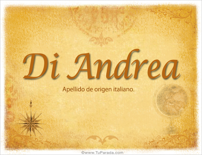 Di Andrea, tarjetas de Apellidos con D