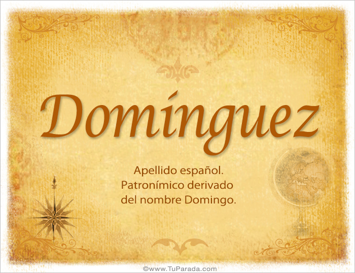 Domínguez, tarjetas de Apellidos con D