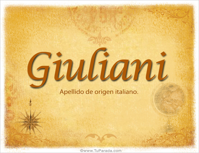 Giuliani, tarjetas de Apellidos con G
