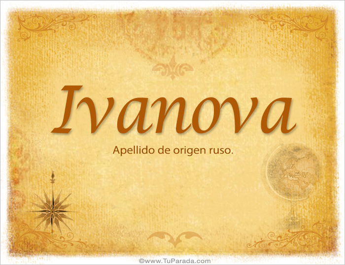 Ivanova, tarjetas de Apellidos con I