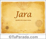 Origen del apellido Jara - significado de Jara, apellido Jara - Tu Parada