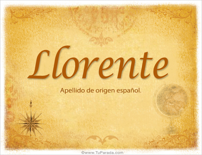 Llorente, tarjetas de Apellidos con L