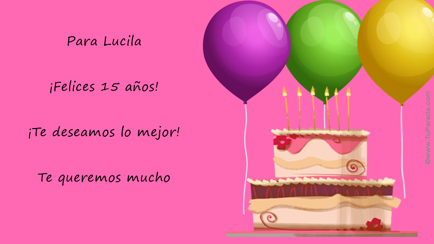 Para Lucila, tarjetas de Nombres