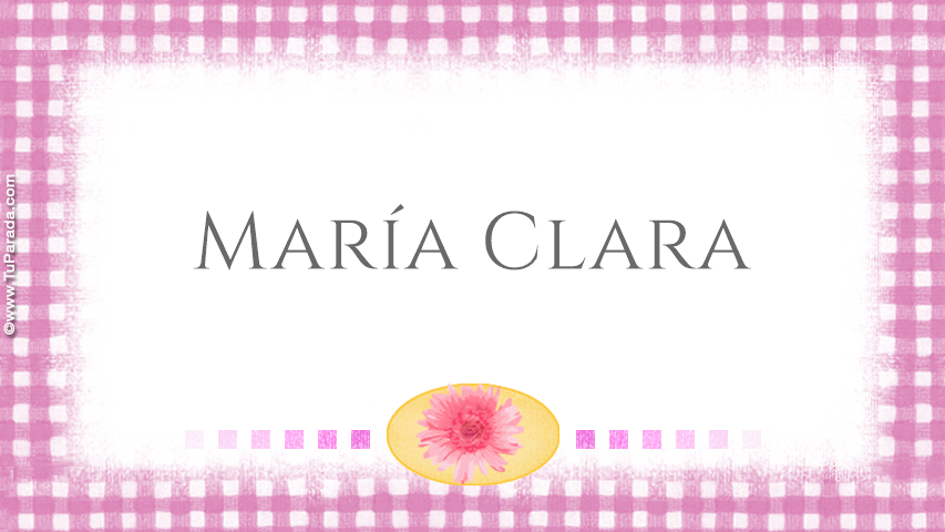 María Clara, tarjetas de Nombres