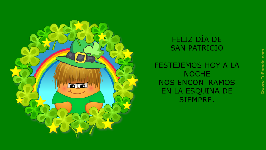 Festejemos, tarjetas de San Patricio